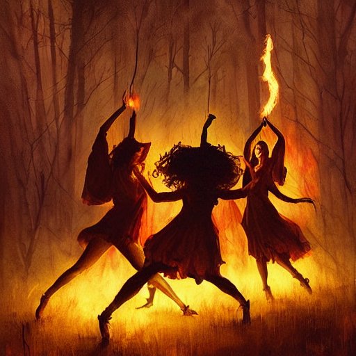 Witches dances rendered by Stable Diffusion image generation AI. | Dan ...