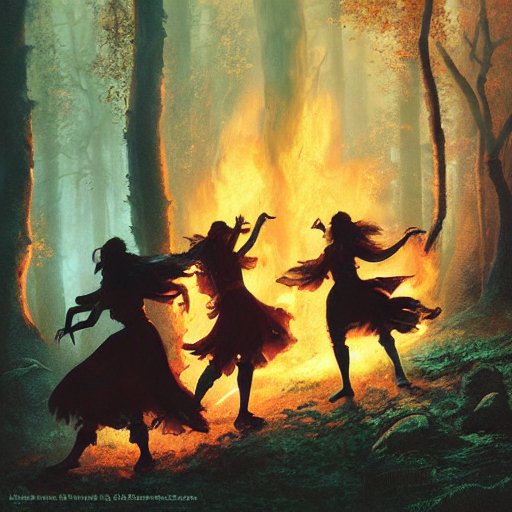 Witches dances rendered by Stable Diffusion image generation AI. | Dan ...