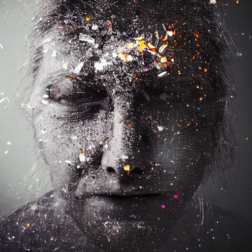 Photographs of shattered faces generated by Stable Diffusion AI | Dan ...
