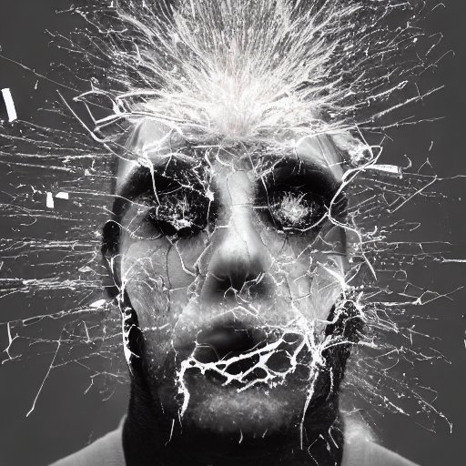 Photographs of shattered faces generated by Stable Diffusion AI | Dan ...