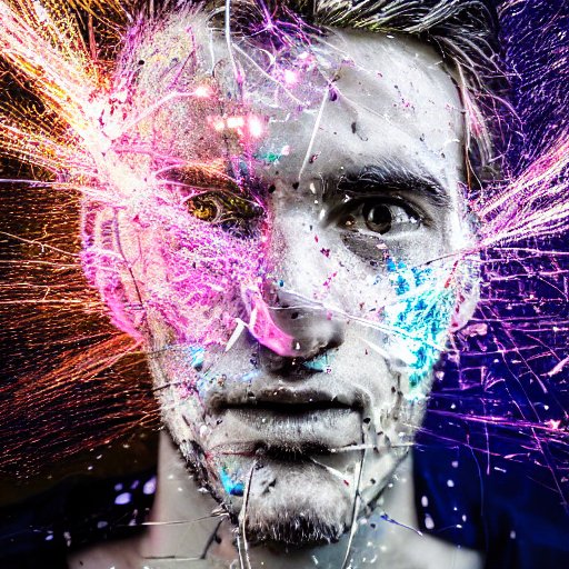 Photographs of shattered faces generated by Stable Diffusion AI | Dan ...